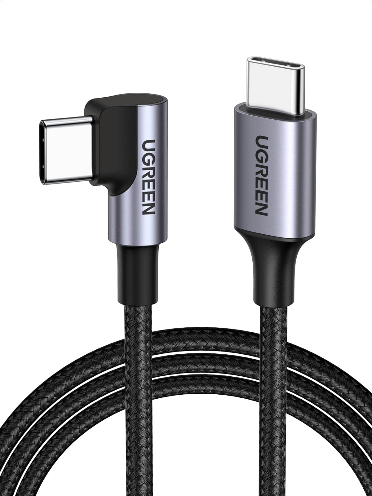 Ugreen 50125 USB-C 2.0 Male To Angled USB-C 2.0 Male 3A Data Cable 2M ...