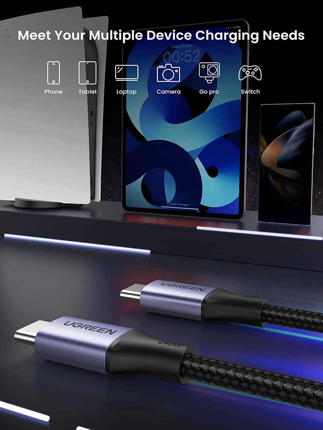 UGREEN 240W PD3.1 USB C to USB C Cable – UGREEN-NZL